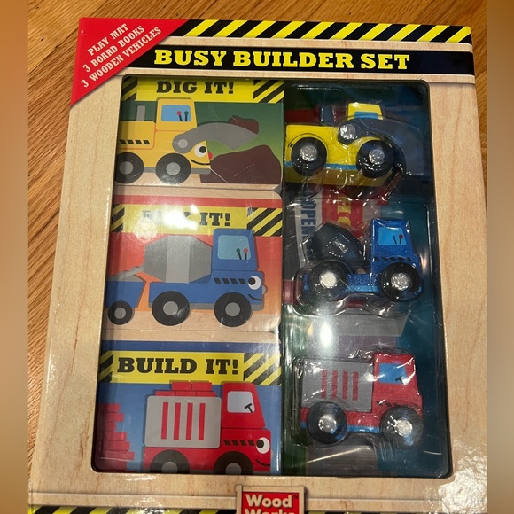 Toys | Wood Busy Builder Set | Poshmark